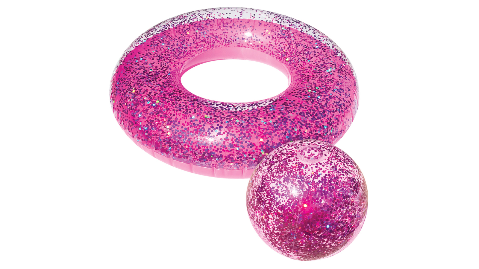 Land and Sea Sports Australia 2 Piece Bling Inflatable Swim Ring Ball ...
