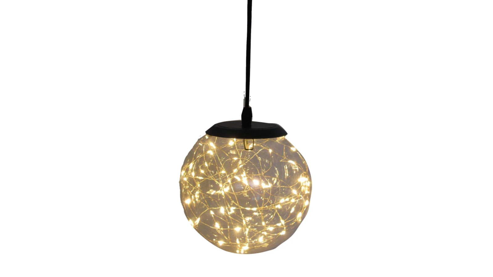 New Oriental Clear Glass LED Hanging Lantern with Timer | Harvey Norman