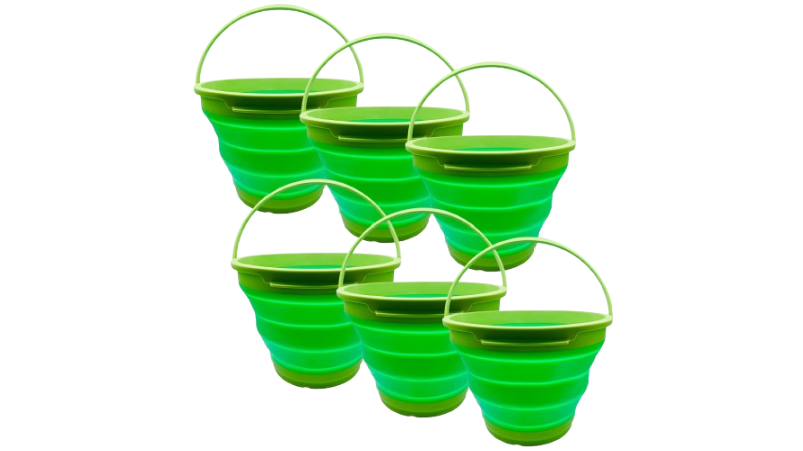 YS 6 Piece Foldable Silicone Bucket - 7 Litre | Harvey Norman