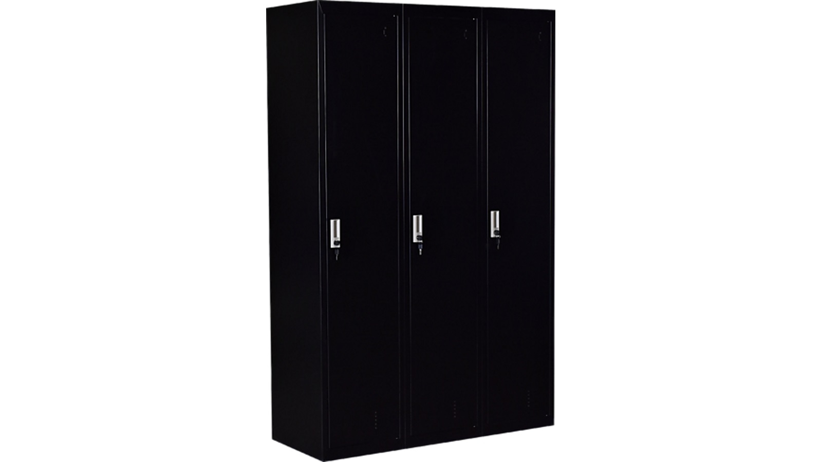 Serrano Three-Door Side by Side Storage Locker - Black | Harvey Norman