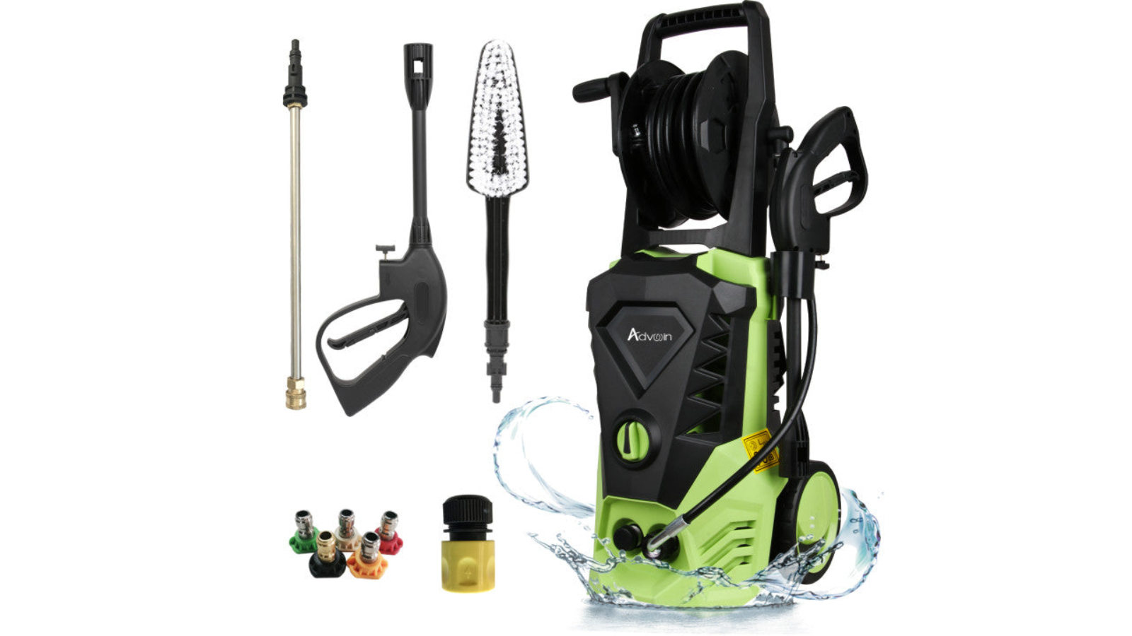 Advwin Electric High Pressure Washer Machine - Green | Harvey Norman