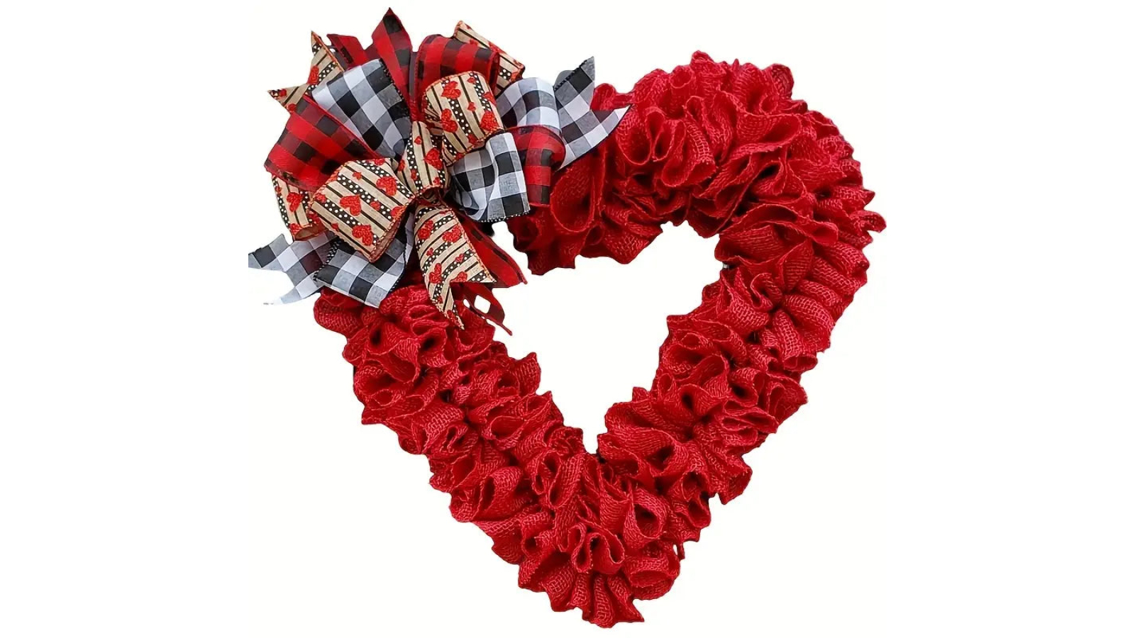 TM Valentine's Day Wrinkled Hemp Rope Heart-Shaped Wreath | Harvey Norman