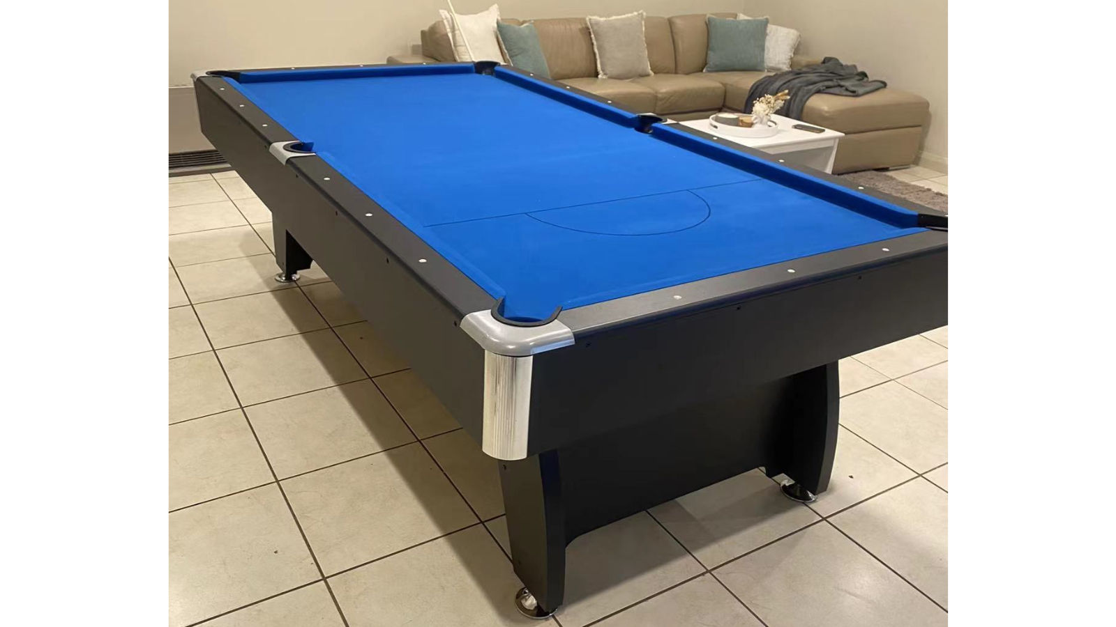Ksports Pub Size Pool Table 8FT Snooker Billiard Table 2.5cm Table Top ...