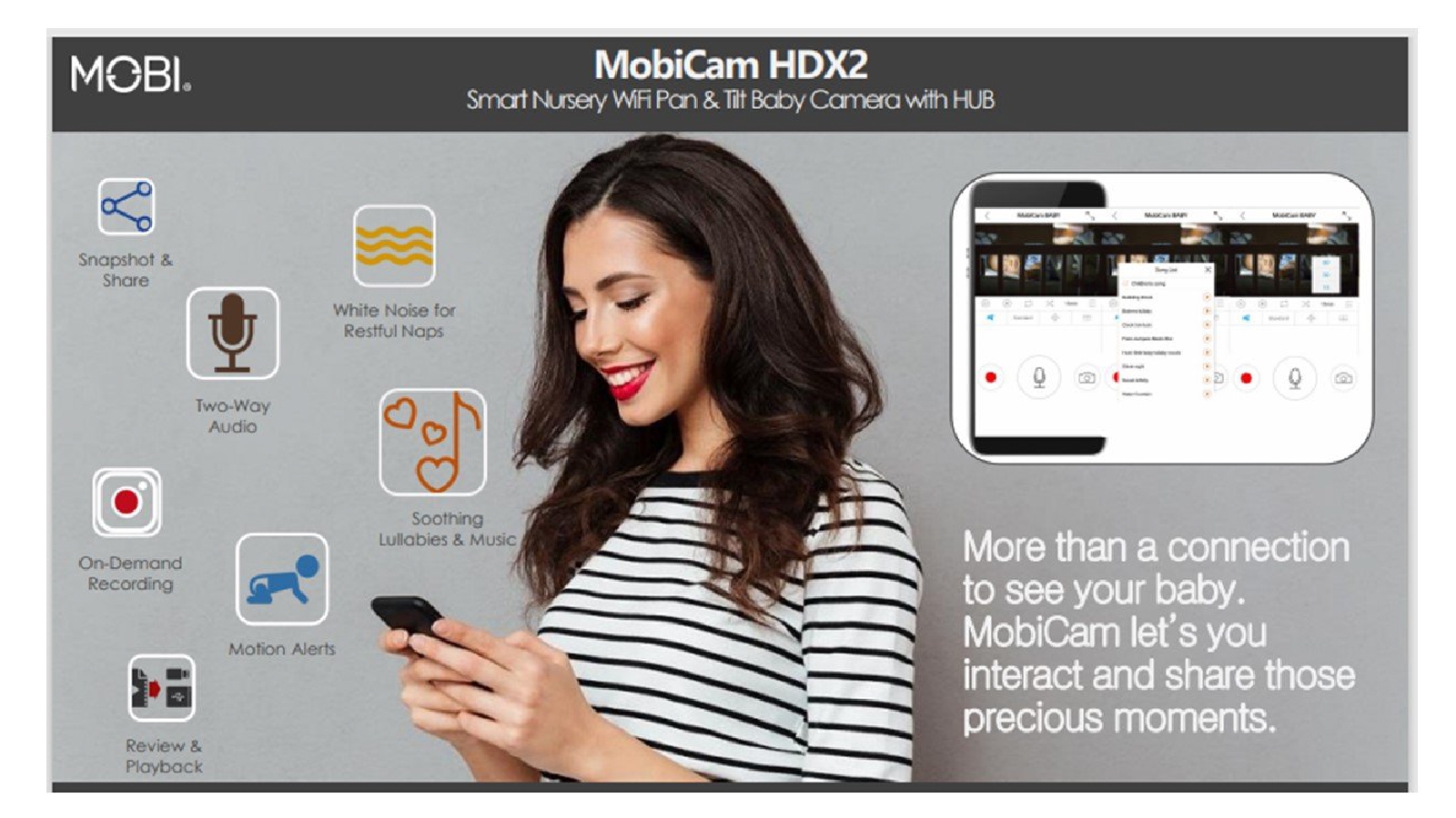 Mobicam Hdx Smart Hd Wifi Plan and Tilt Camera | Harvey Norman