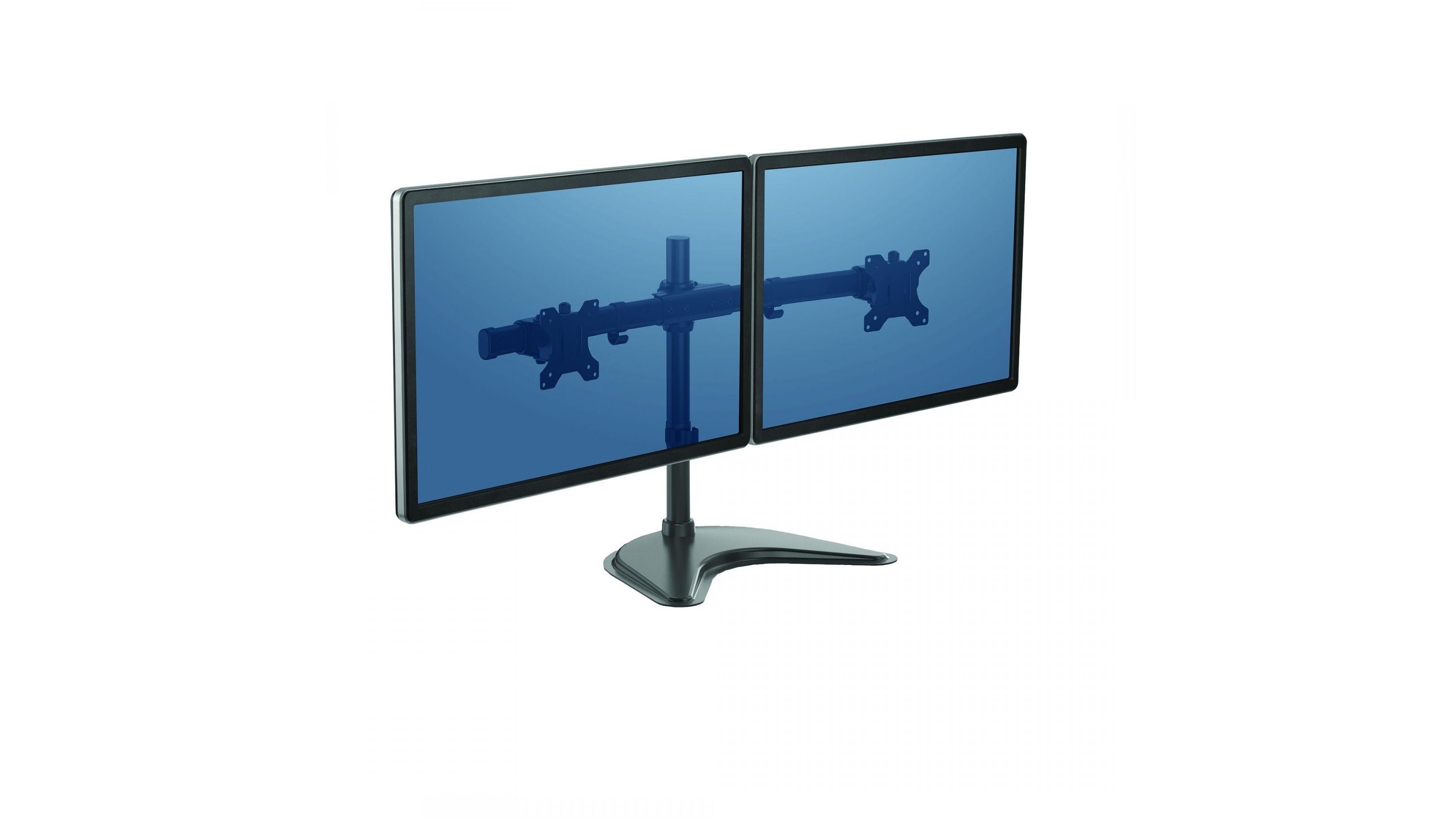 Fellowes Professional Series Freestanding Dual Horizontal Monitor Mount ...