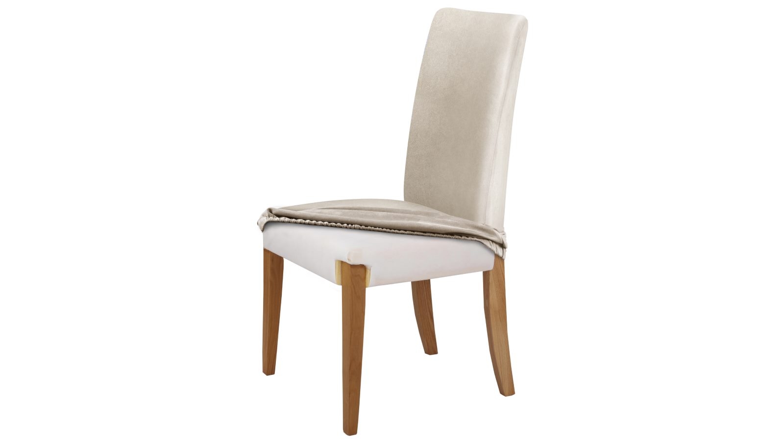 Sherwood 6-Pack Faux Suede Chair Cover - Cream | Harvey Norman