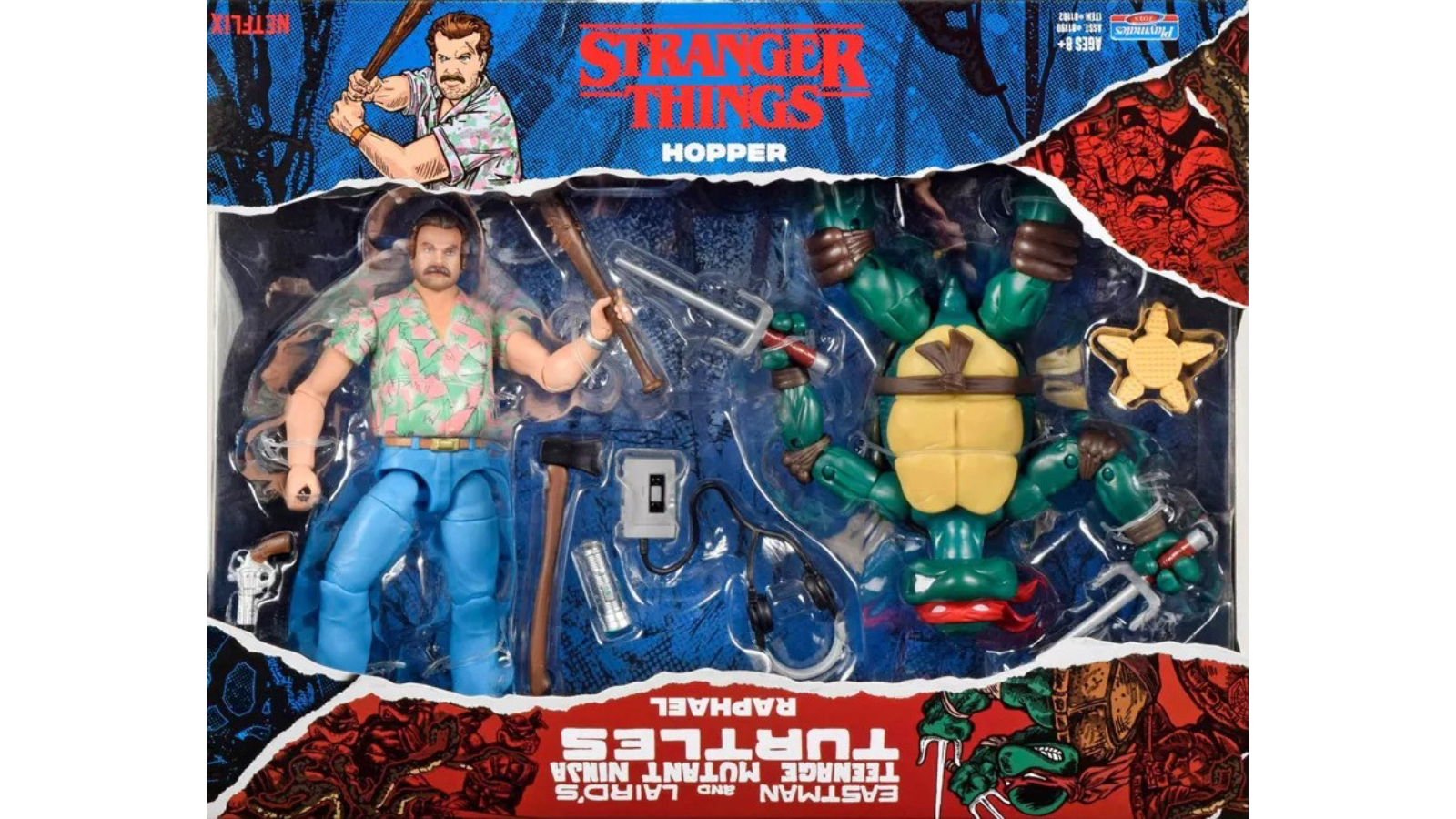 Playmates Toys Teenage Mutant Ninja Turtles and Stranger Things Upside ...