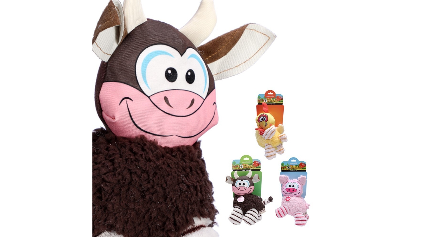 Paws and Claws Assorted 28cm Farm Dog Toy - Pack of 2 | Harvey Norman