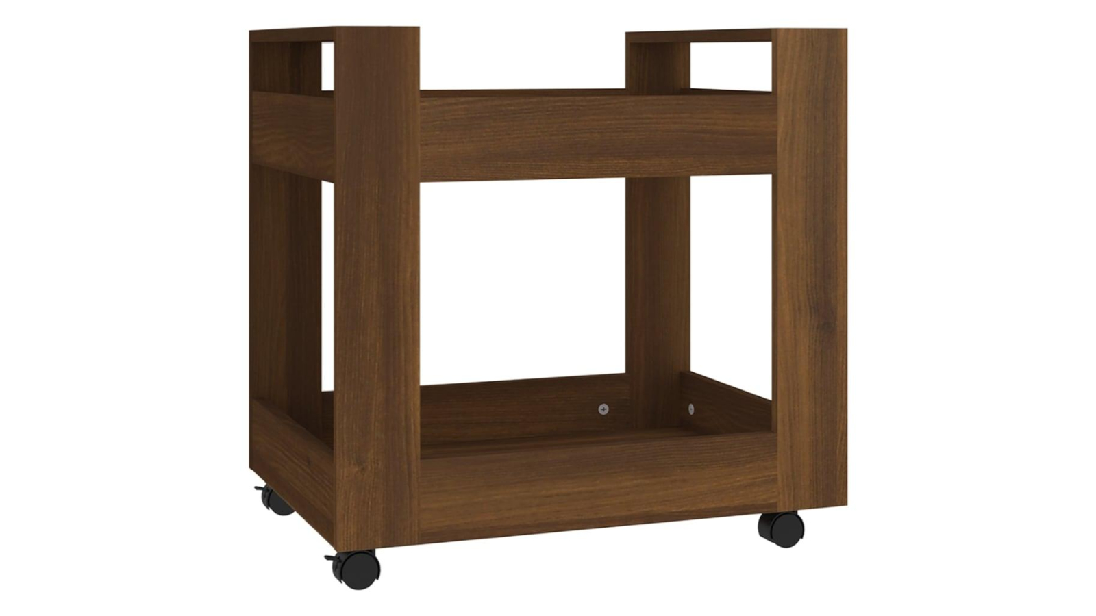 vidaXL 60 x 45 x 60cm Desk Trolley - Brown Oak | Harvey Norman