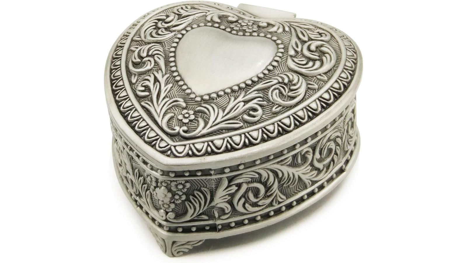 Pretty and Practical Emboss Alloy Metal Heart Shaped Music Box | Harvey ...