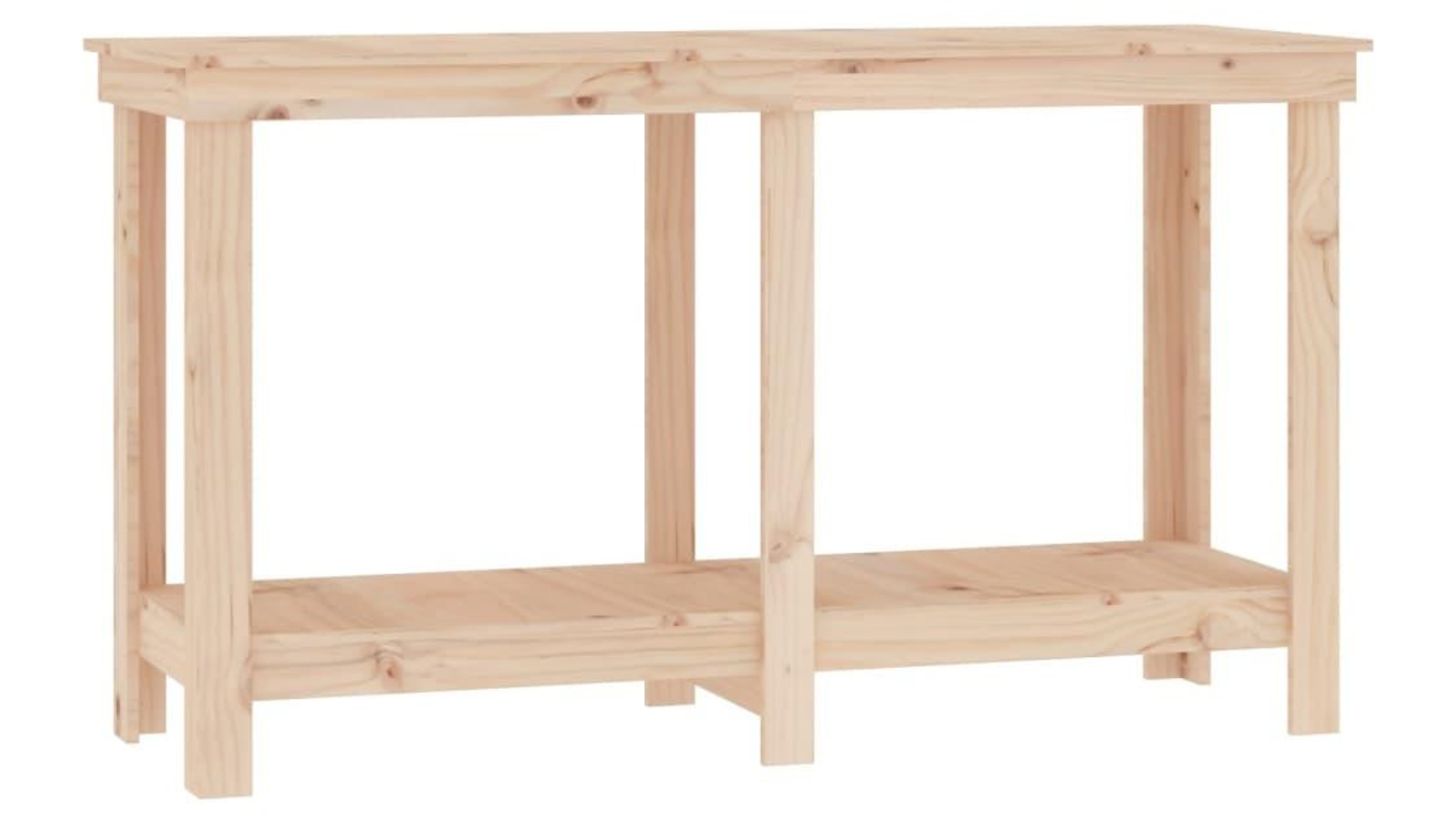 vidaXL Solid Pine Wood Work Bench - 140 x 50 x 80cm | Harvey Norman