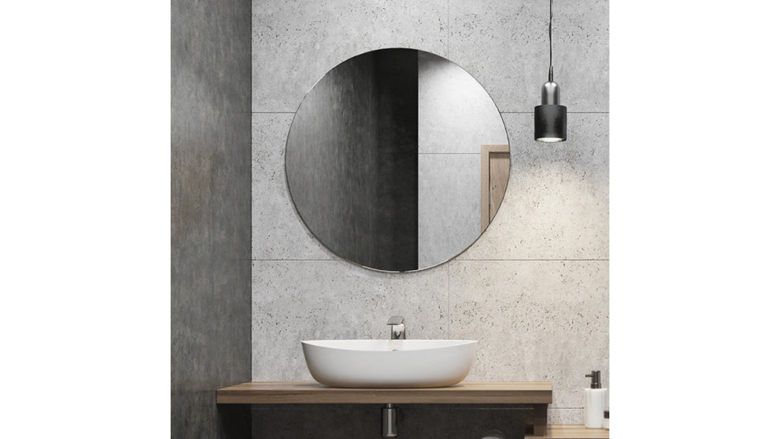 Serrano Round Wall Mirror by Della Francesca - 80cm | Harvey Norman