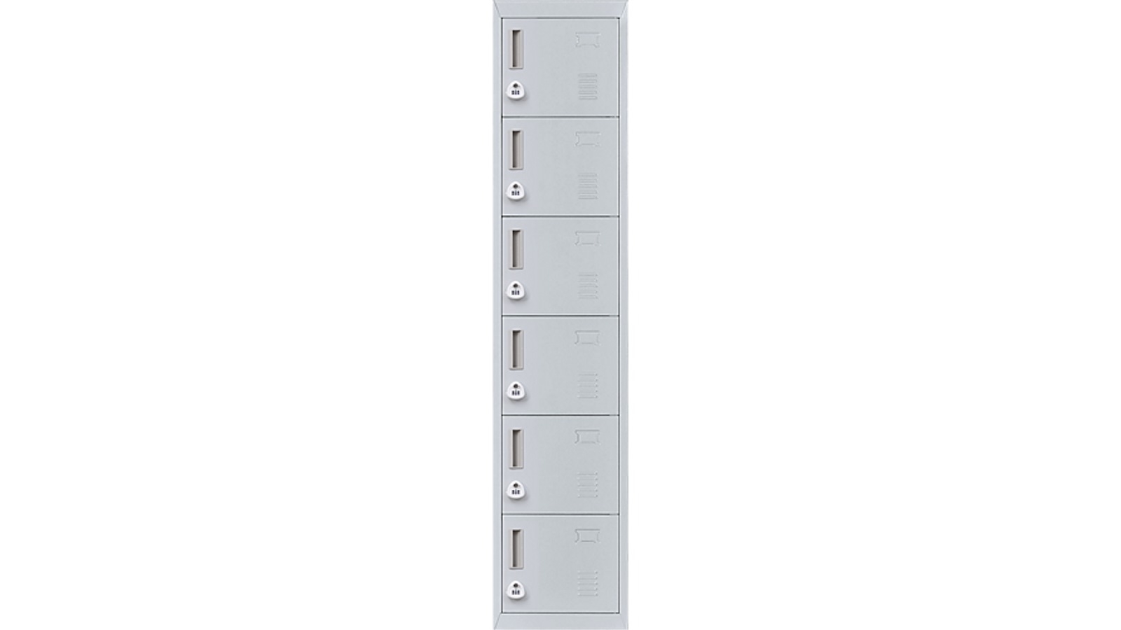 Serrano 6-Door 3-Digit Locker - Grey | Harvey Norman