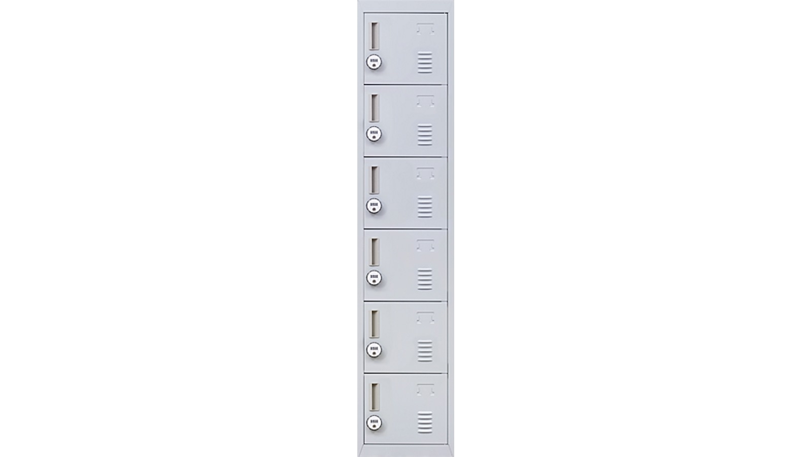 Serrano 6-Door 4-Digit Locker - Grey | Harvey Norman