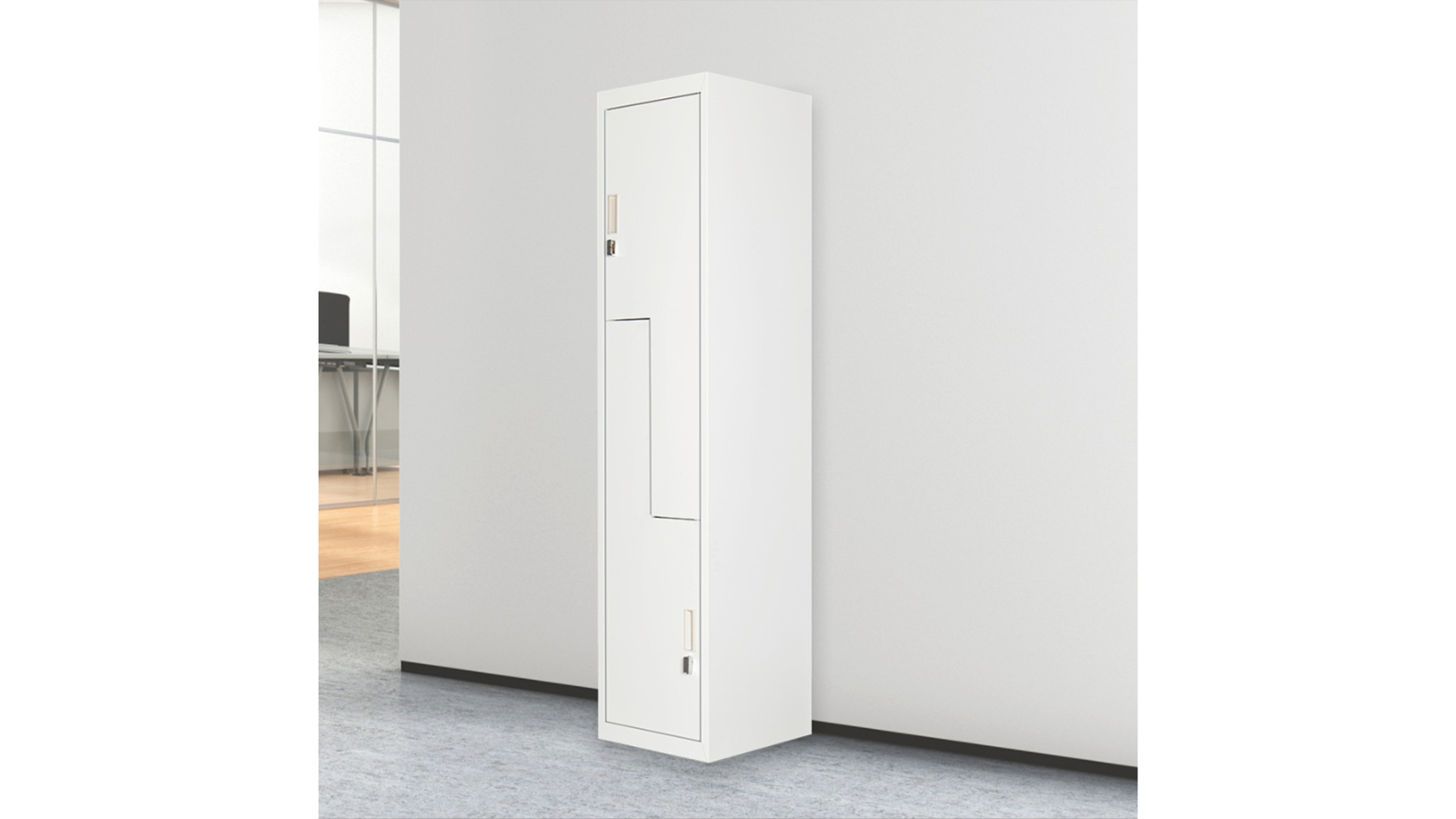 Serrano Grey 2-Door Padlock Operated L Shaped Locker | Harvey Norman