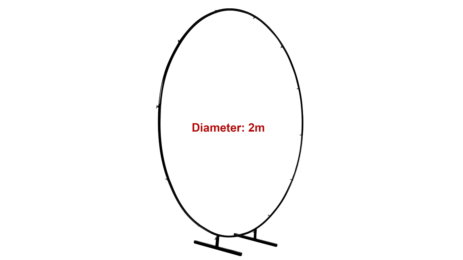 Serrano 200cm Wedding Hoop Round Circle Arch Backdrop - Black | Harvey ...