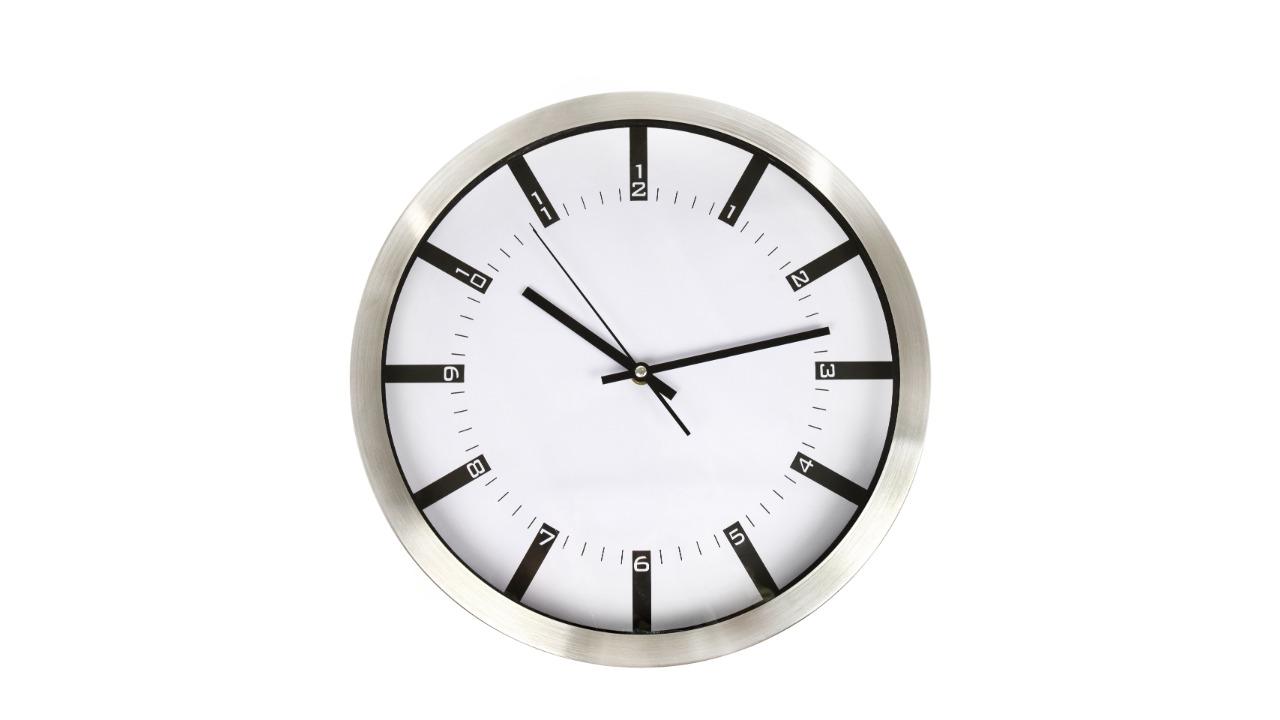 Serrano White Silver Randy and Travis Machinery Wall Clock | Harvey Norman