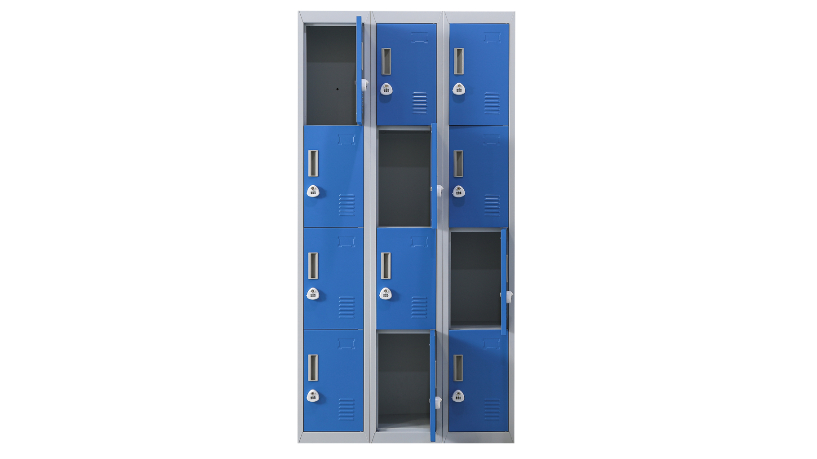 Serrano 12-Door 3 Digit Combination Locker - Grey/Blue | Harvey Norman