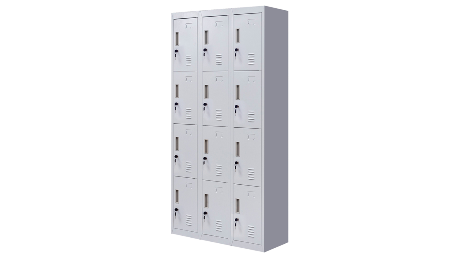 Serrano 12-Door Standard Locker with Key - Grey | Harvey Norman