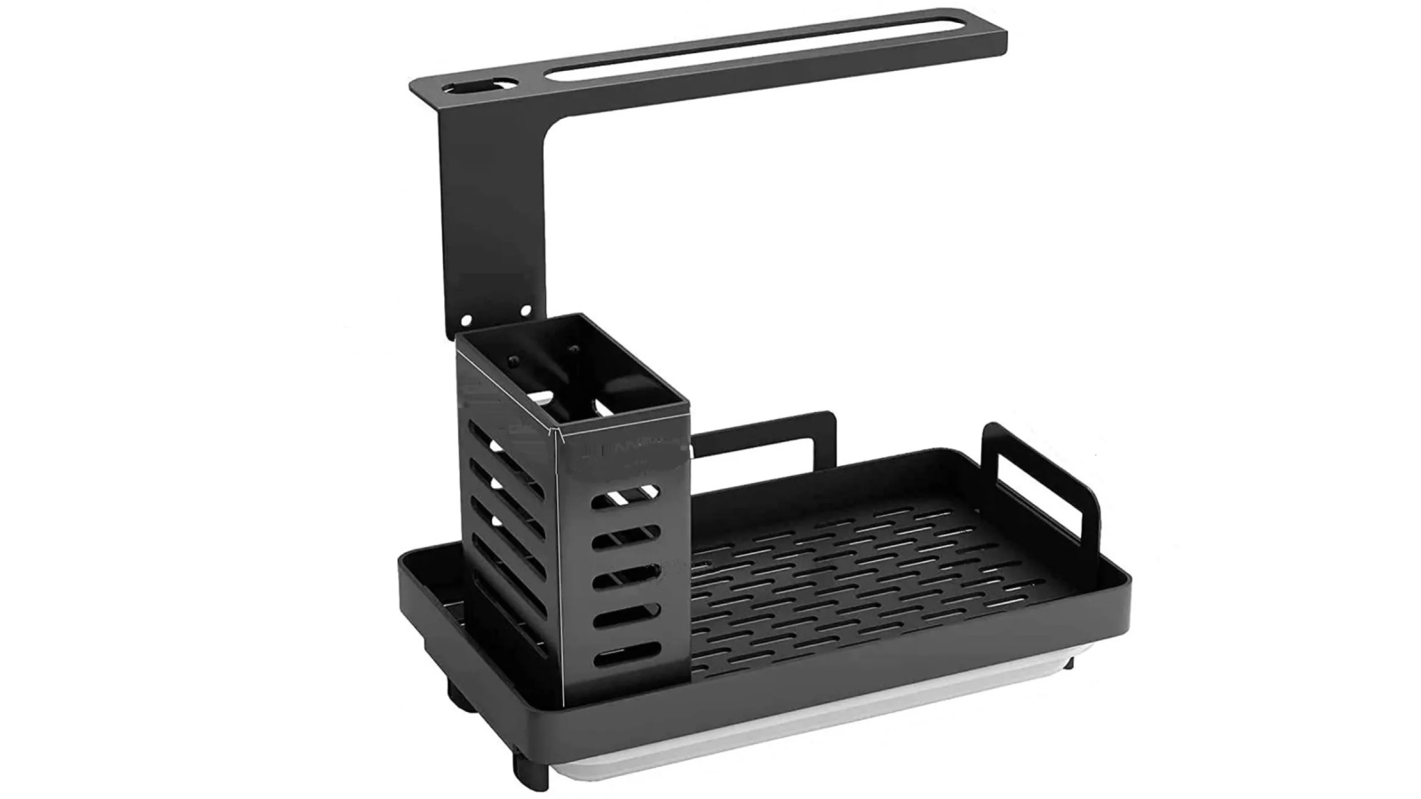 Vikus Stainless Steel Kitchen Sink Caddy Organiser - Black | Harvey Norman