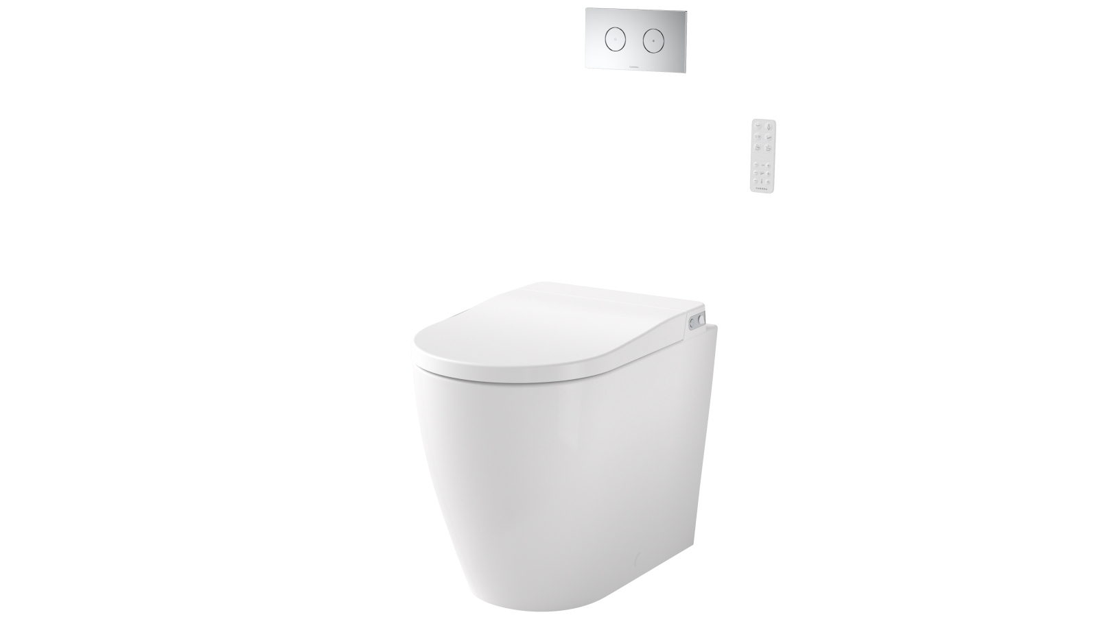 Caroma Urbane II Cleanflush Invisi Wall-Faced Intelligent Toilet Suite ...