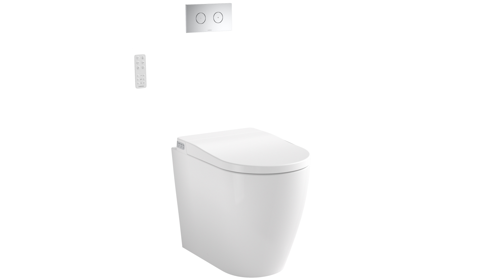 Caroma Urbane II Cleanflush Invisi Wall-Faced Intelligent Toilet Suite ...