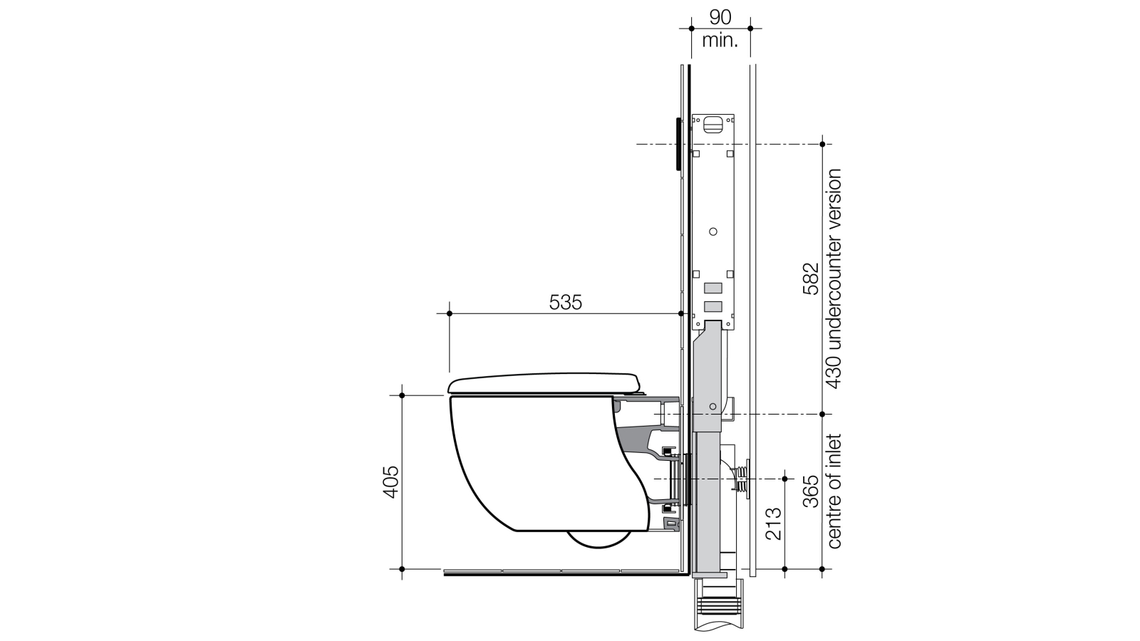 Caroma Contura II Cleanflush Wall Hung Invisi Series II Suite with ...