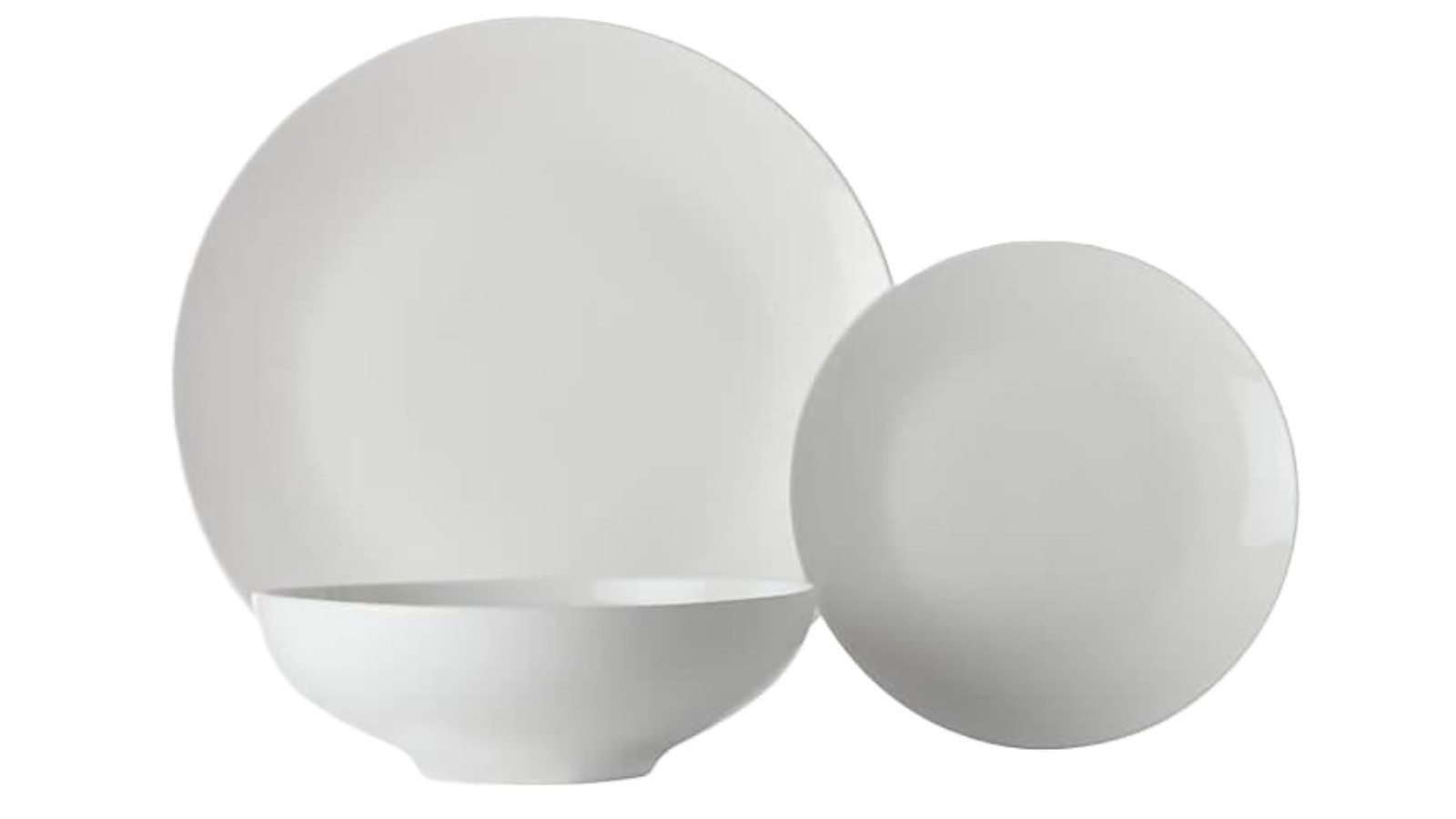 Maxwell and Williams 18 Piece Basics Tribeca Coupe Dinner Set - White ...