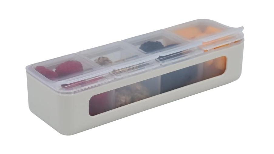 Purple Spoilz Melii Luxe 4 Compartment Snackle Box - Ivory | Harvey Norman