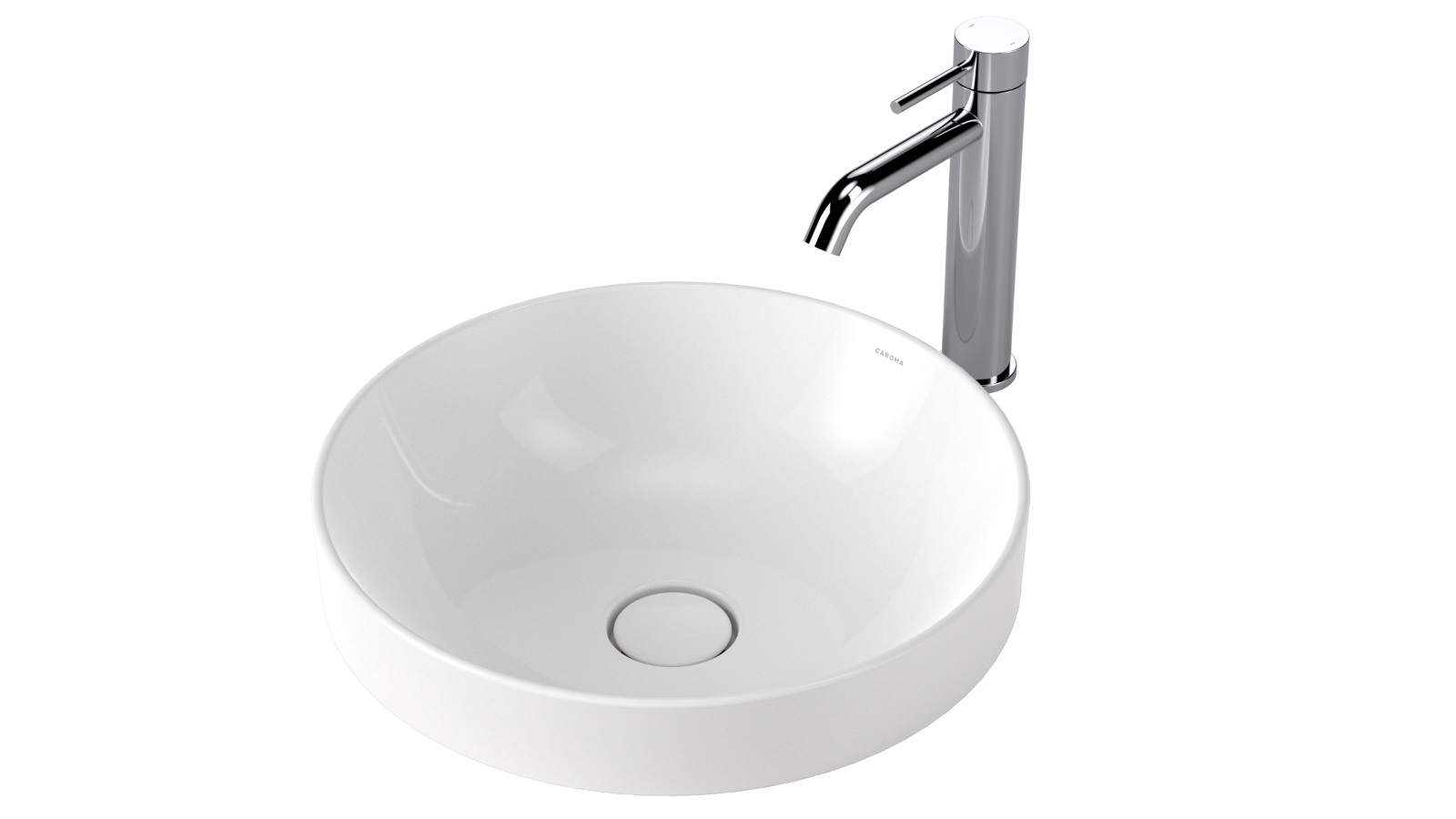 Caroma Liano II 400mm Round Inset Basin - White | Harvey Norman
