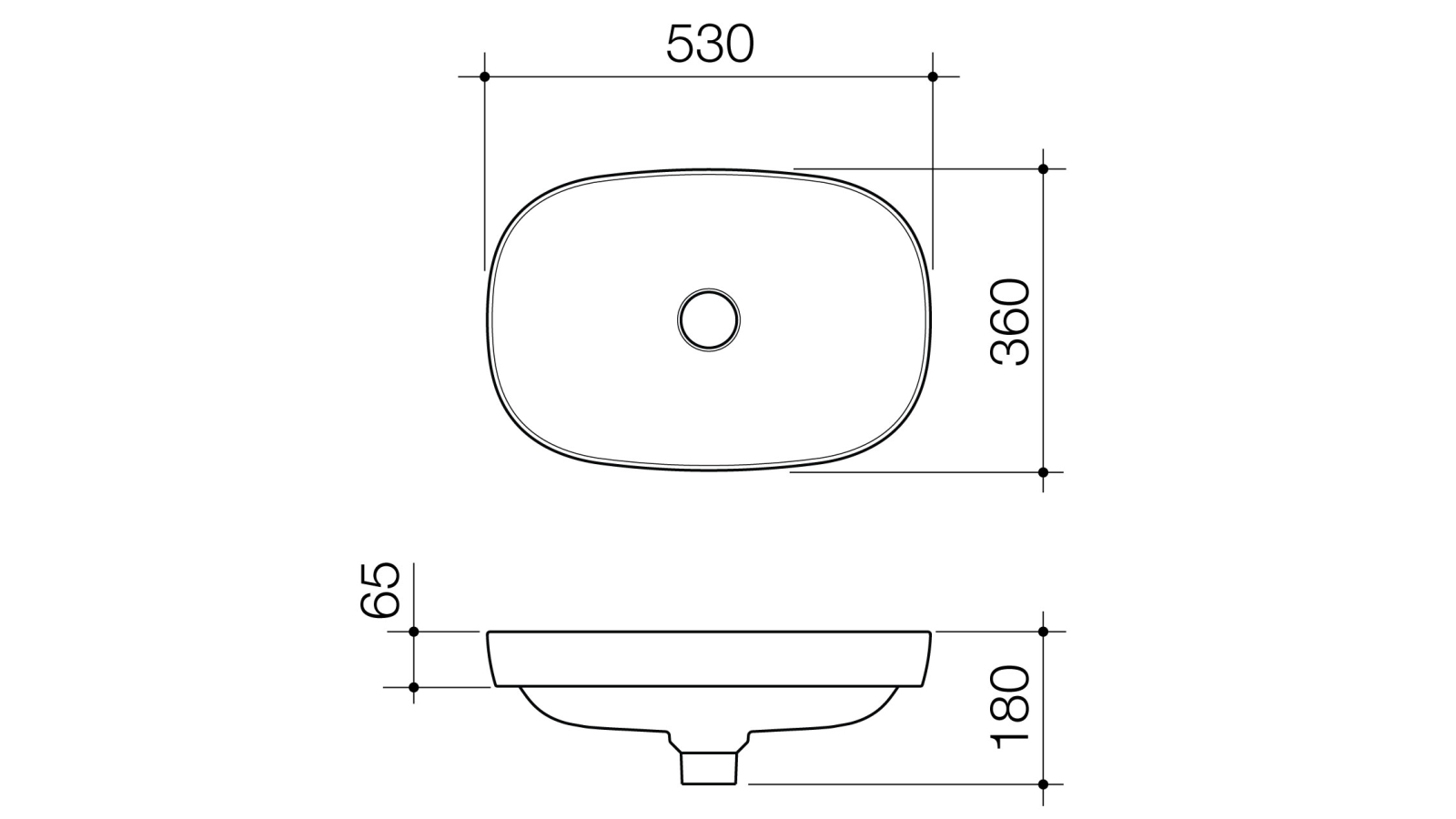 Caroma Contura II 530mm Inset Basin - Matte White | Harvey Norman