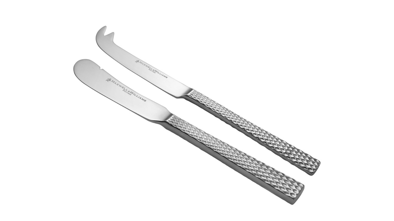 Maxwell and Williams 2 Piece Stainless Steel Diamond Cheese/Pate Knife ...