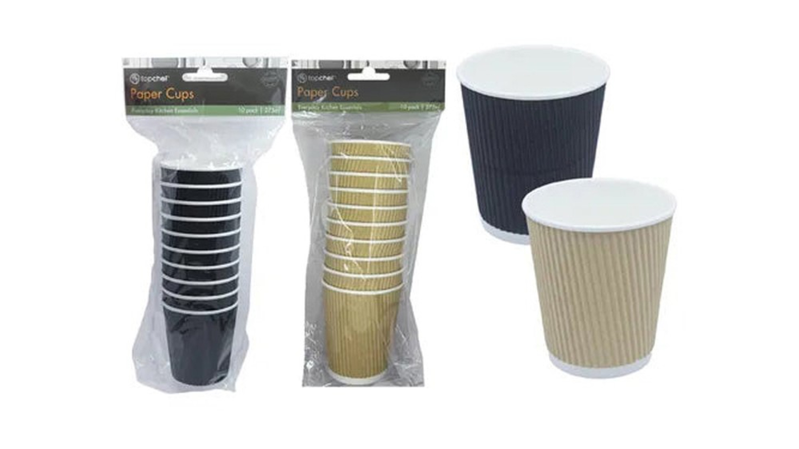 Top Chef Pack of 10 Assorted Paper Cup - 28.5 x 7.5cm | Harvey Norman