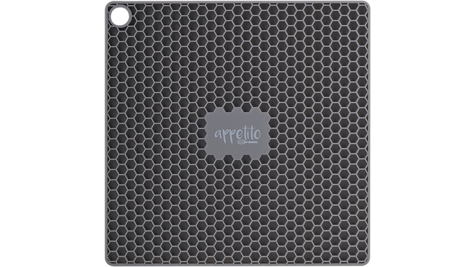 Appetito Charcoal Silicone Square Trivet Table Protector Mat/Pad - 17 ...