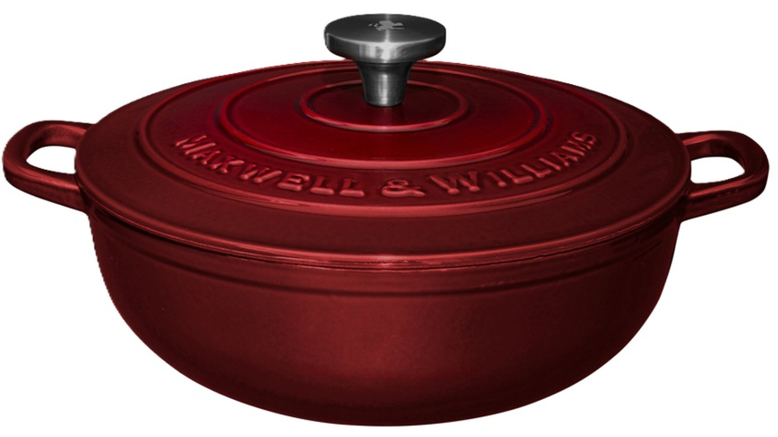 Maxwell and Williams 26cm / 4L Merlot Cast Iron Round Casserole ...