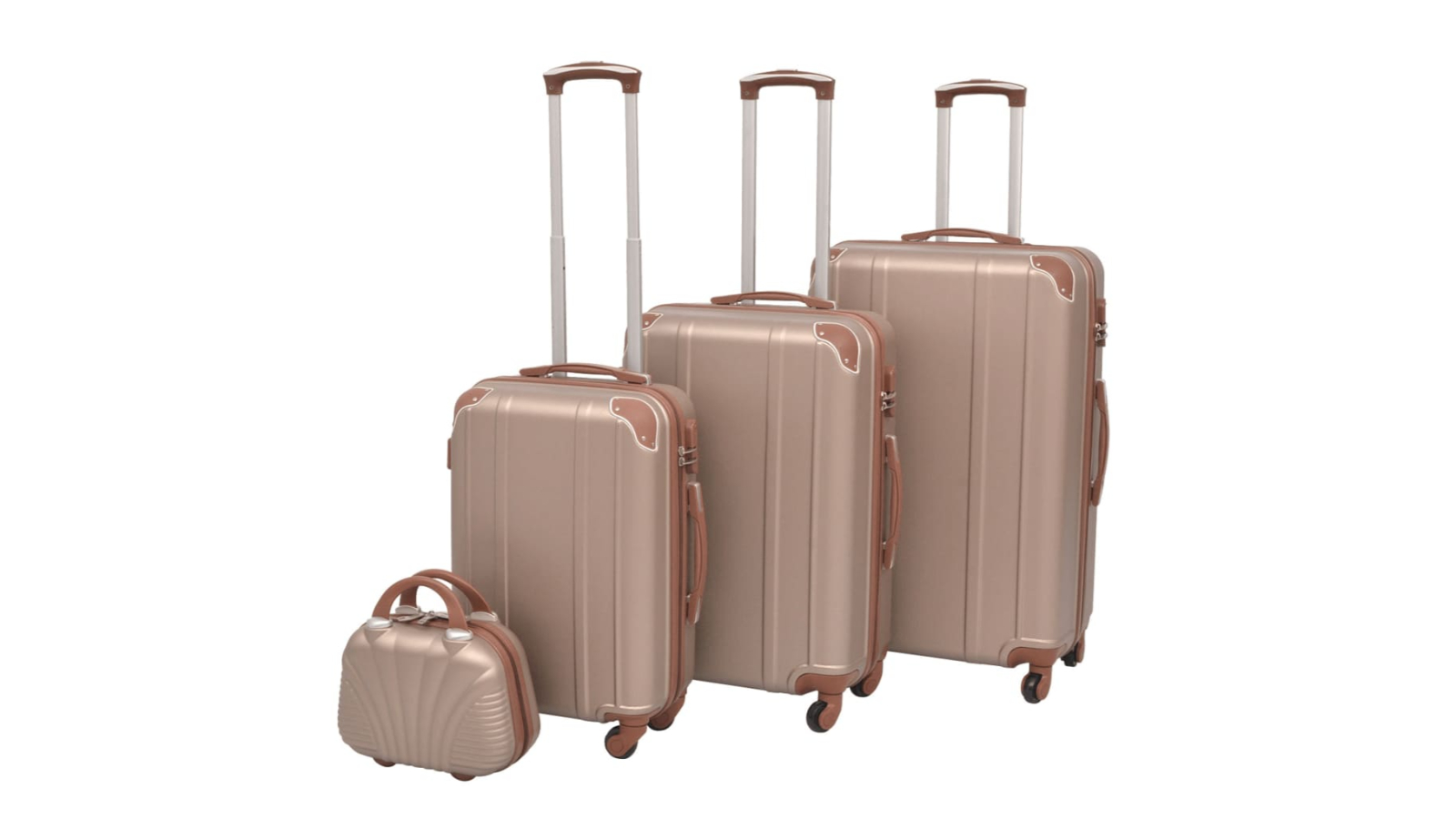 vidaXL 4 Piece Hardcase Trolley Set | Harvey Norman