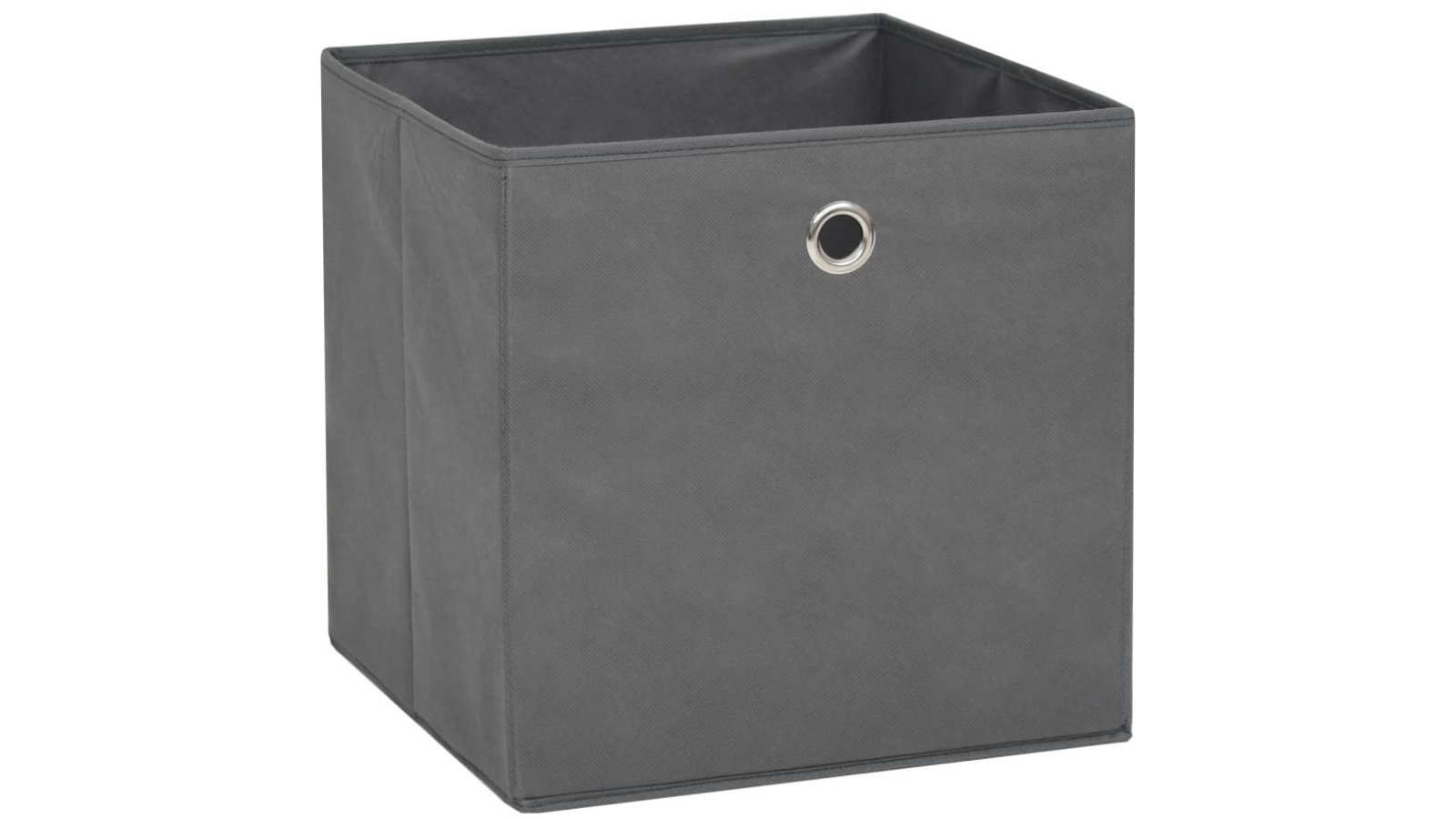 vidaXL 10 Piece Non-woven Fabric Grey Storage Boxes - 32 x 32 x 32cm ...