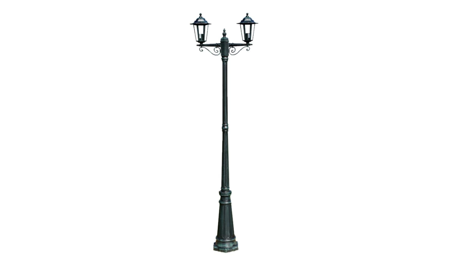 vidaXL Garden Lamp Post Dark Green - 215cm | Harvey Norman