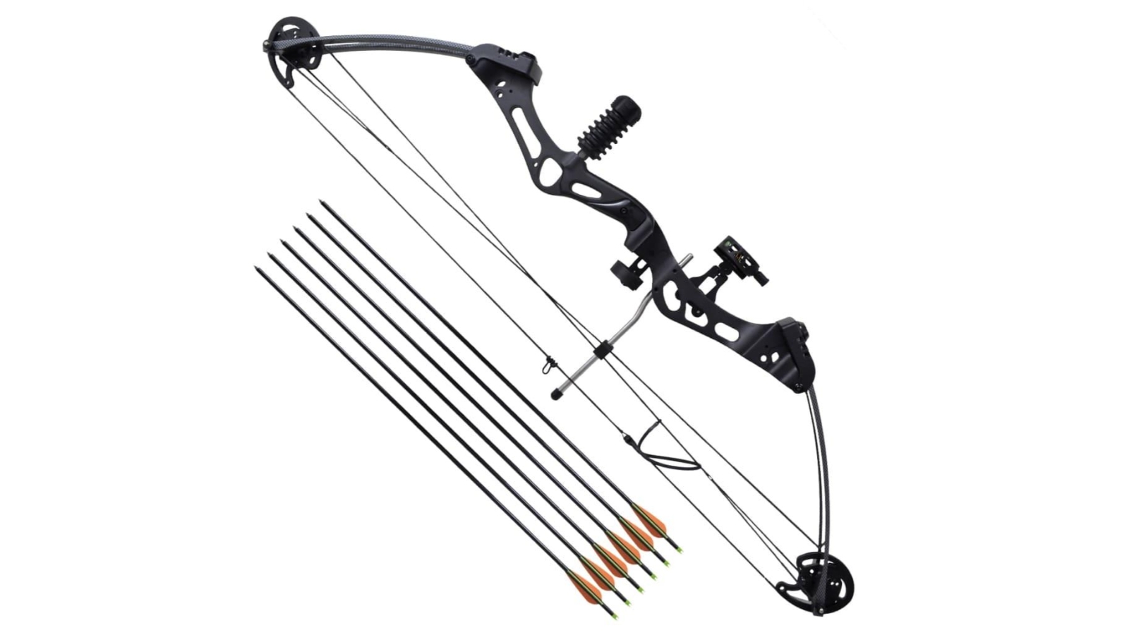 vidaXL Adult Compound Bow with Accessories and Fibreglass Arrows ...