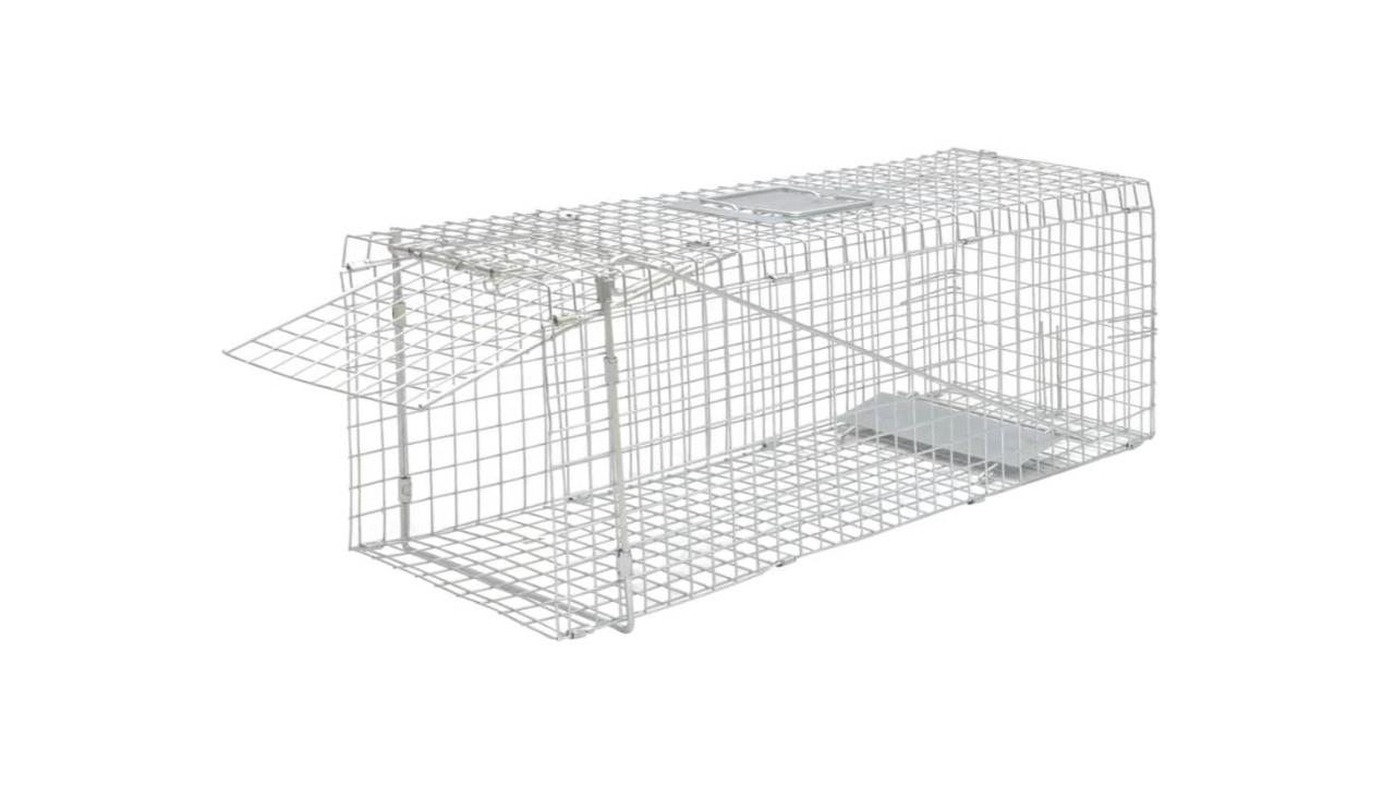 vidaXL Galvanised Live Trap - 80cm | Harvey Norman