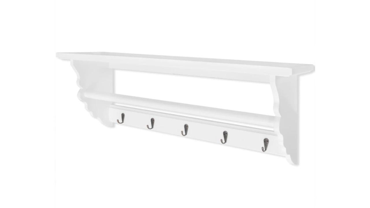 vidaXL White MDF Baroque Style Coat Rack | Harvey Norman