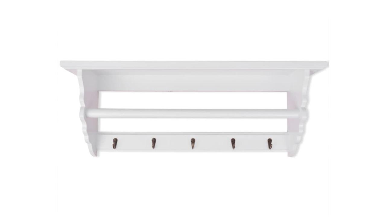 vidaXL White MDF Baroque Style Coat Rack | Harvey Norman