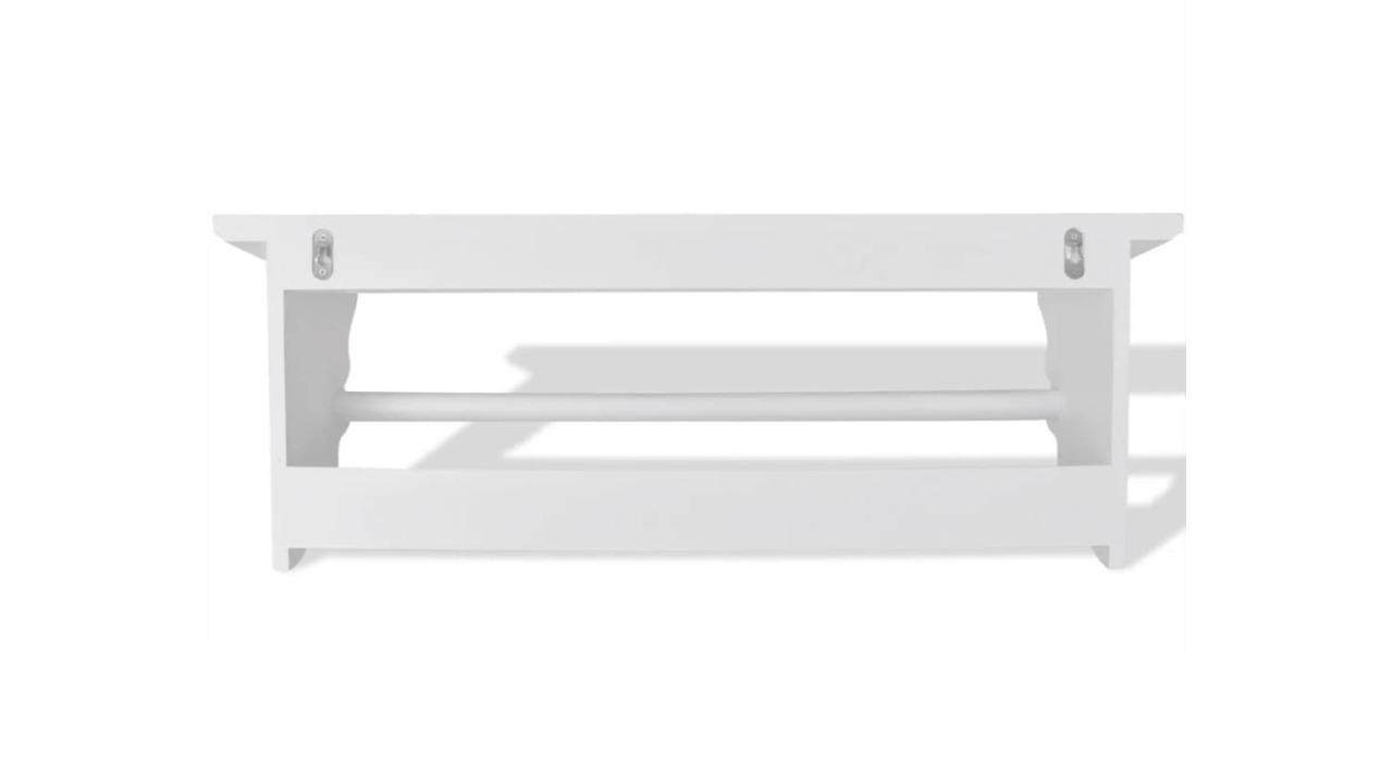 vidaXL White MDF Baroque Style Coat Rack | Harvey Norman