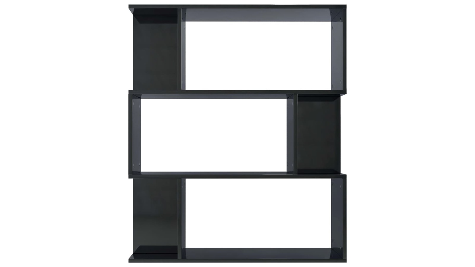 vidaXL High Gloss Black 80 x 24 x 96cm Book Cabinet/Room Divider ...