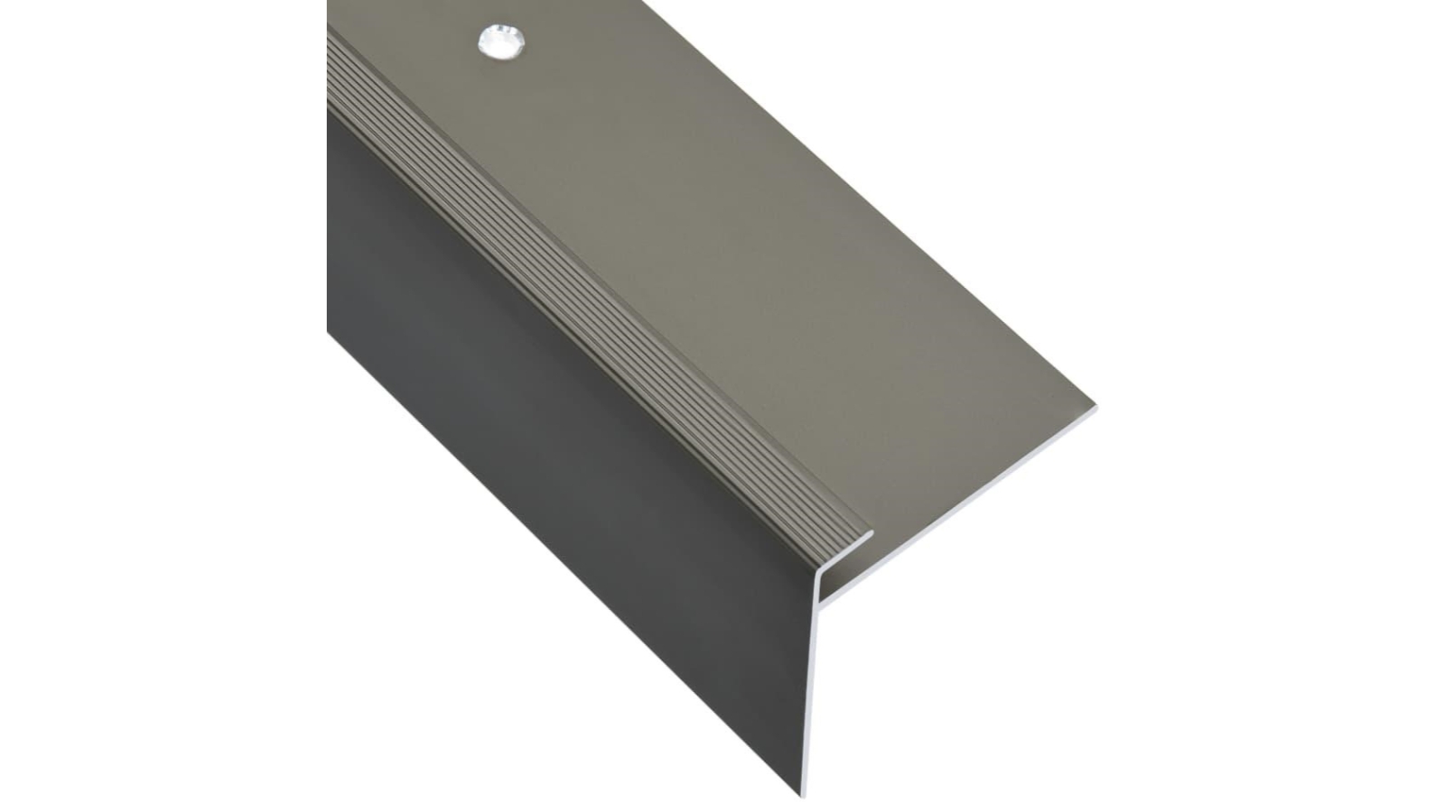 vidaXL 15 Piece Brown F-shape Aluminium Stair Nosings - 100cm | Harvey ...