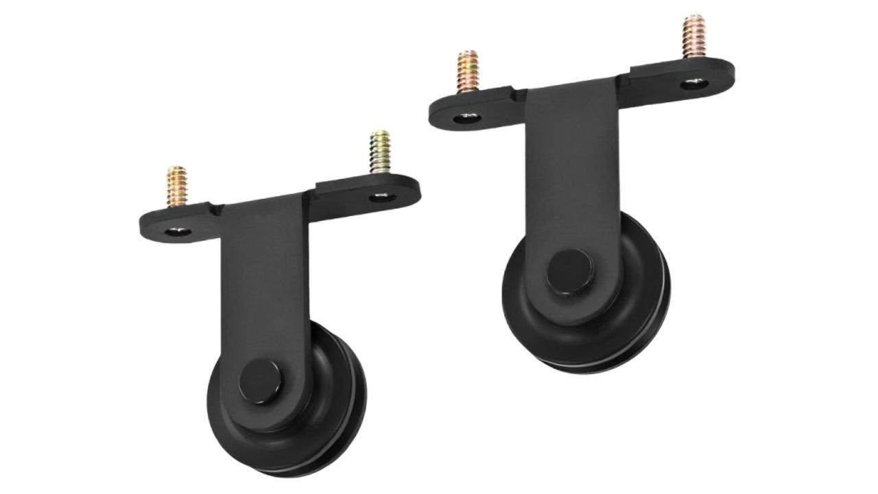 vidaXL Black SKIEN Steel Sliding Door Hardware Kit Top Fix - 200cm ...