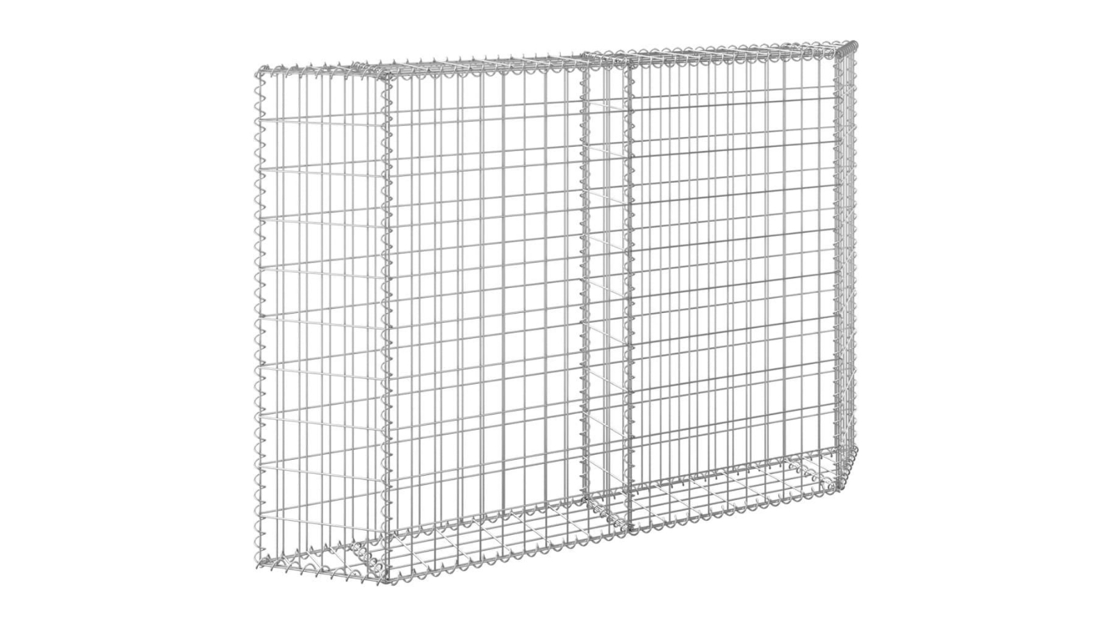 vidaXL Trapezium Gabion Raised Bed Galvanised Steel - 150 x 20 x 100cm ...