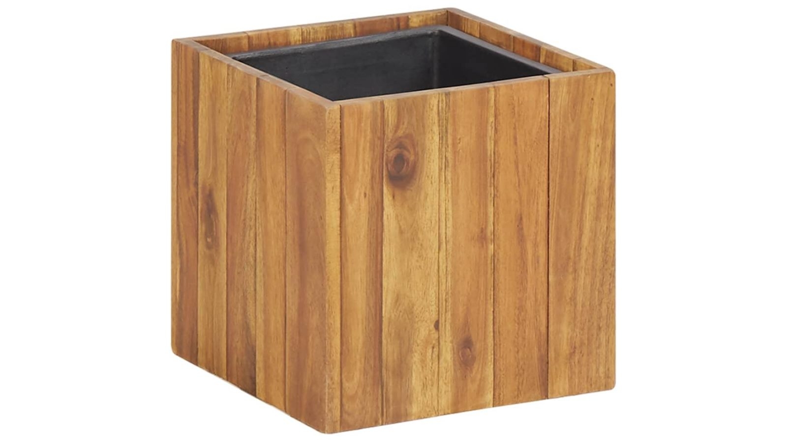 vidaXL Solid Acacia Wood Garden Raised Pot - 24.5x24.5x25cm | Harvey Norman