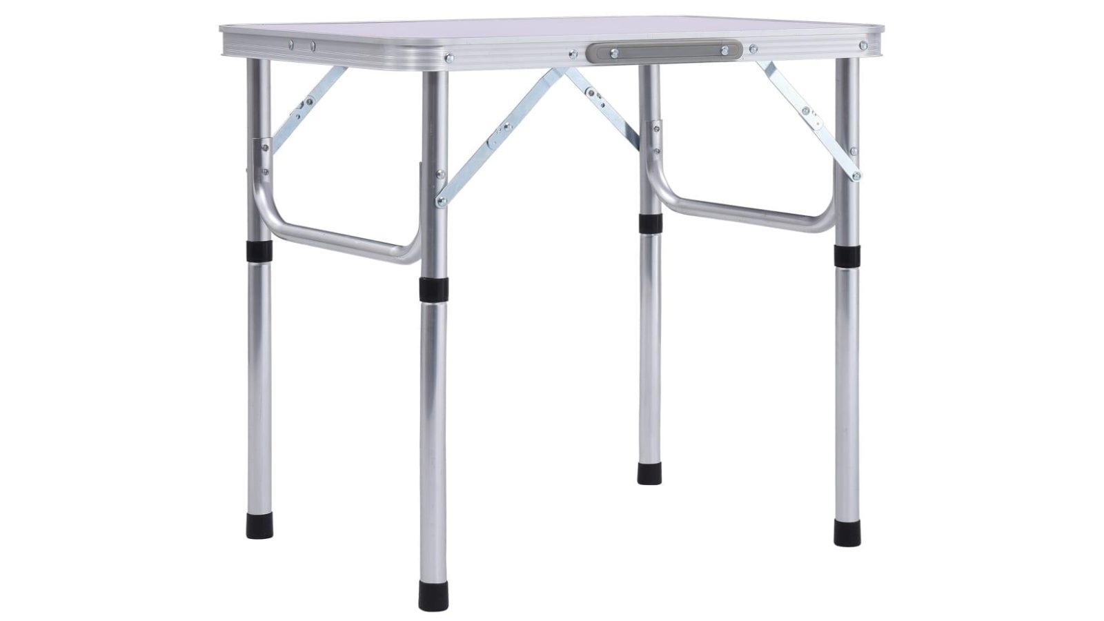 vidaXL White Aluminium Foldable Camping Table - 60x45cm | Harvey Norman