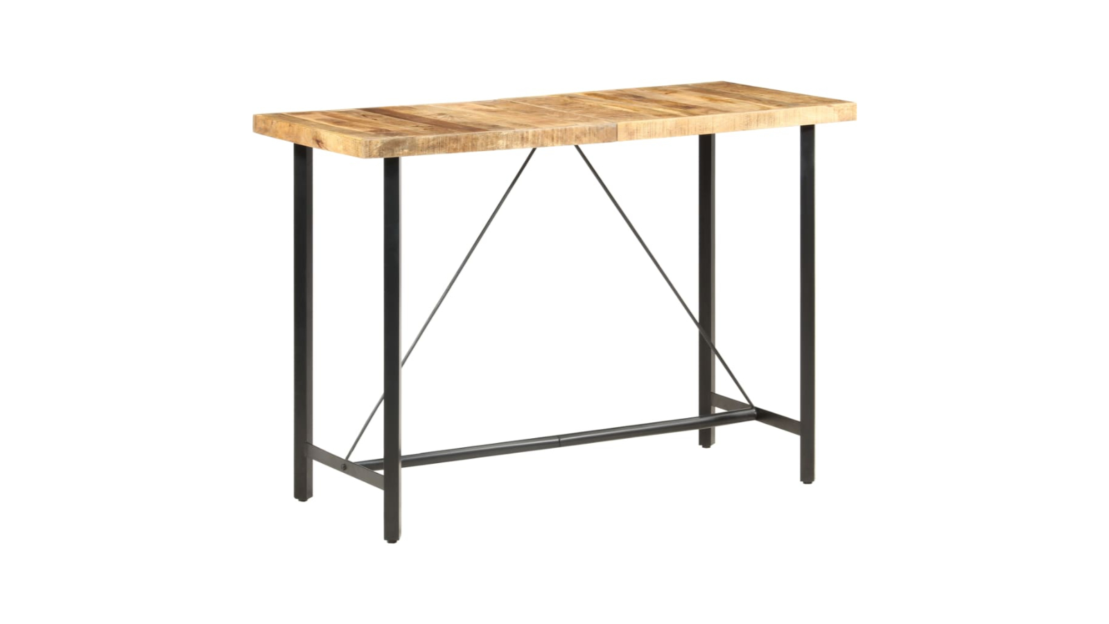 vidaXL Rough Mango Wood Bar Table - 150 x 70 x 107cm | Harvey Norman